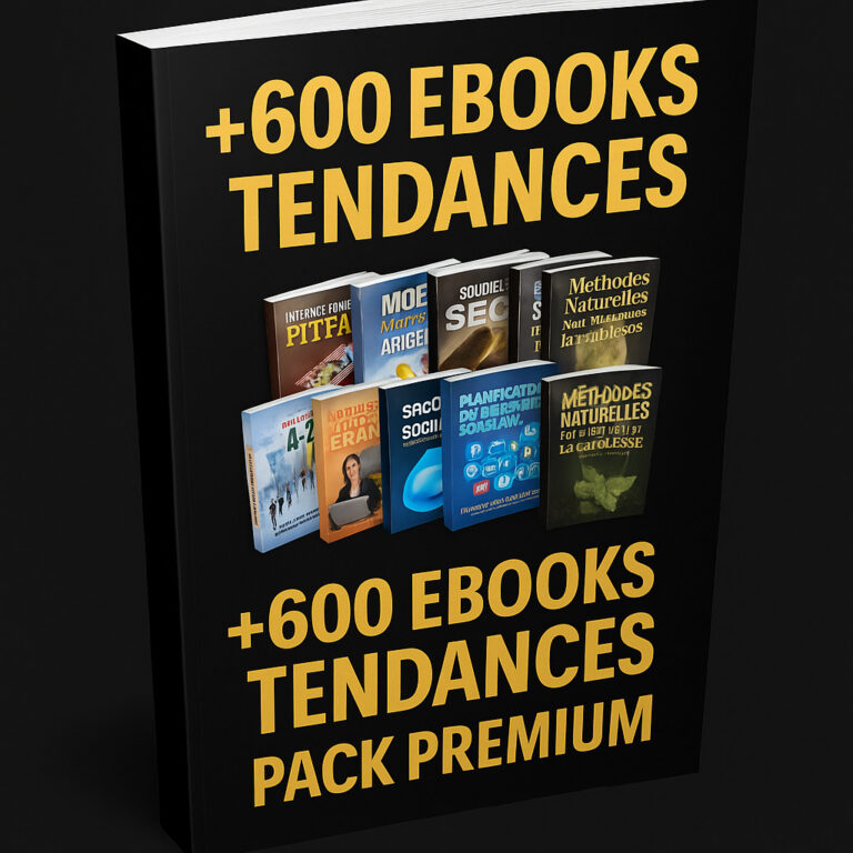 600 Ebooks Tendances / PACK PREMIUM - BIBLIOTHEQUE PLR