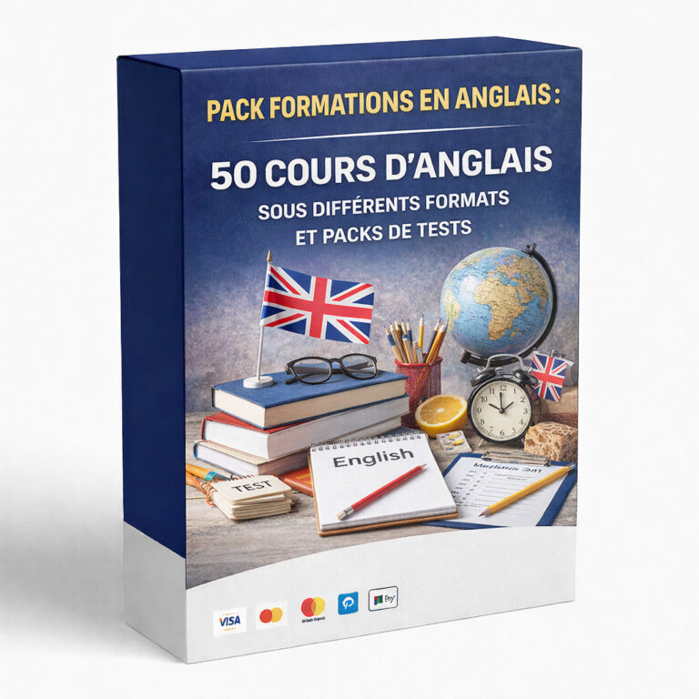 PACK FORMATIONS EN ANGLAIS : 50 COURS D'ANGLAIS SOUS DIFFÉRENTS FORMATS ...